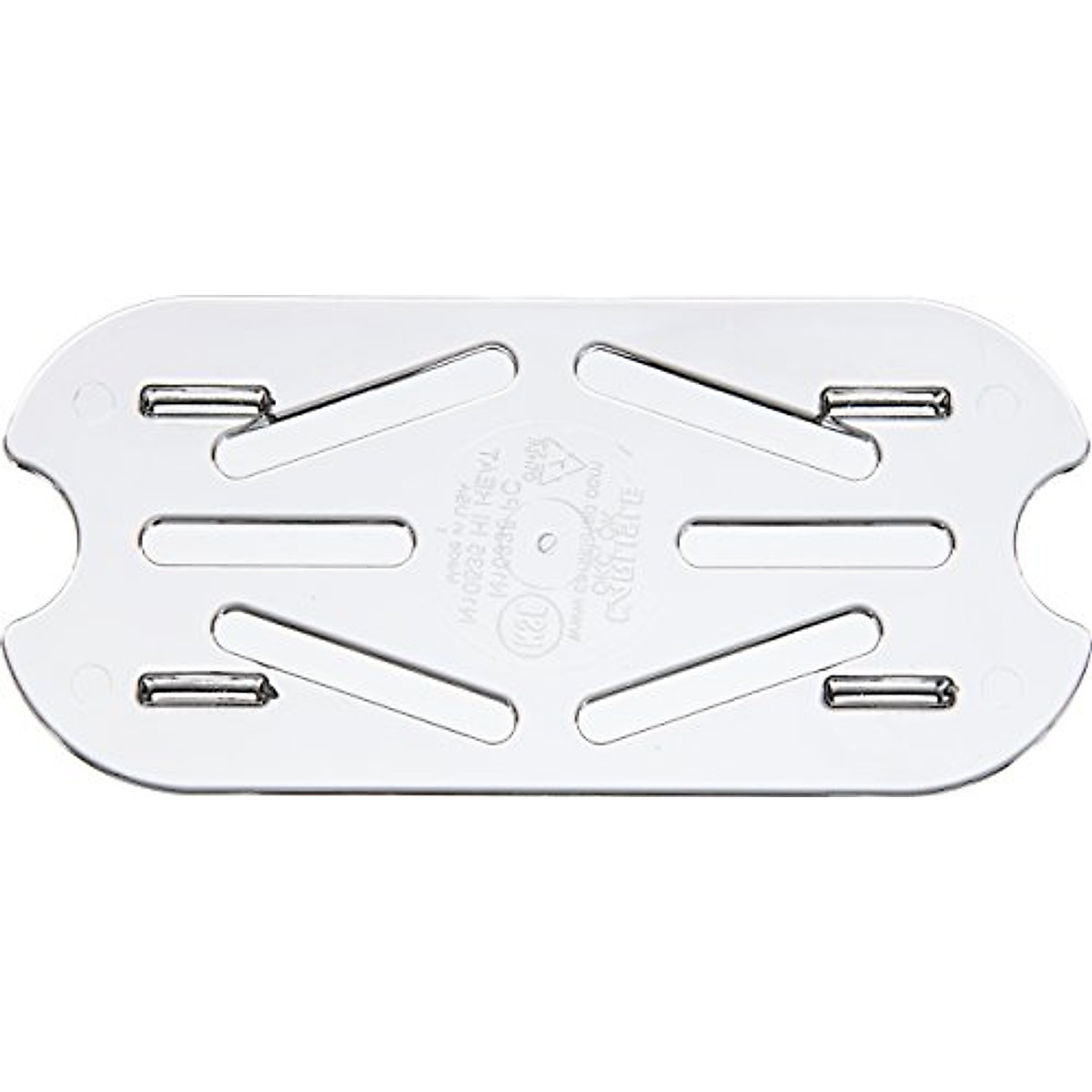 Carlisle FoodService Products CFS 1033507 TopNotch Polycarbonate Drain Shelf, 5" Length x 2.38" Width x 5/8" Height, Clear, For One-Ninth Size Food Pan (Case of 6)