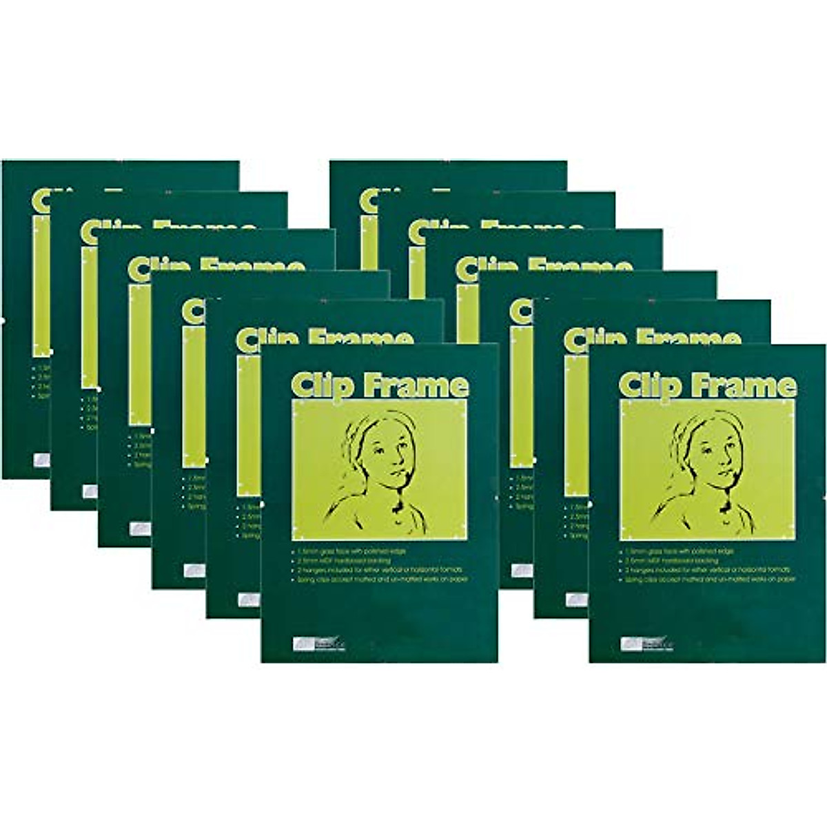 Ambiance Gallery Clip Frame Modern Low Profile Invisible Minimalist Picture Photo Gallery Frame, Includes Glass and Backing - 5x7 - [Box of 12]