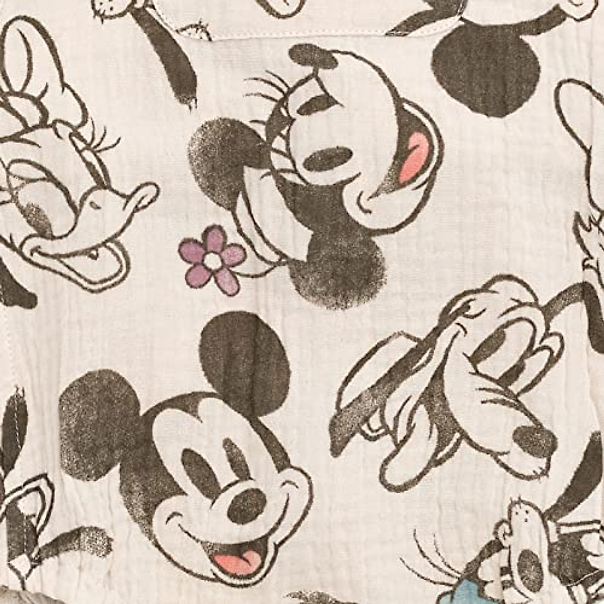 Disney Mickey Mouse Goofy Donald Duck Infant Baby Boys Cotton Gauze Short Overalls Gray Shortall 18 Months