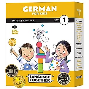 German for Kids: Beginner Learning Set of 10 First Reader Books with Online Audio and 100 Words: Learn German for Kids Ages 3-8, Set 1 by Language Together