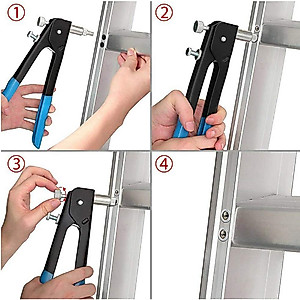 Speder 136pcs Rivet Nut Tool Kit Rivnut Tool Nut Rivet Gun kit Wrench Threaded Insert Rivnut Nutsert M6/ M3/M4/M5/M8 Set for Furniture,Decration,Car,Trailer,Boat,and More
