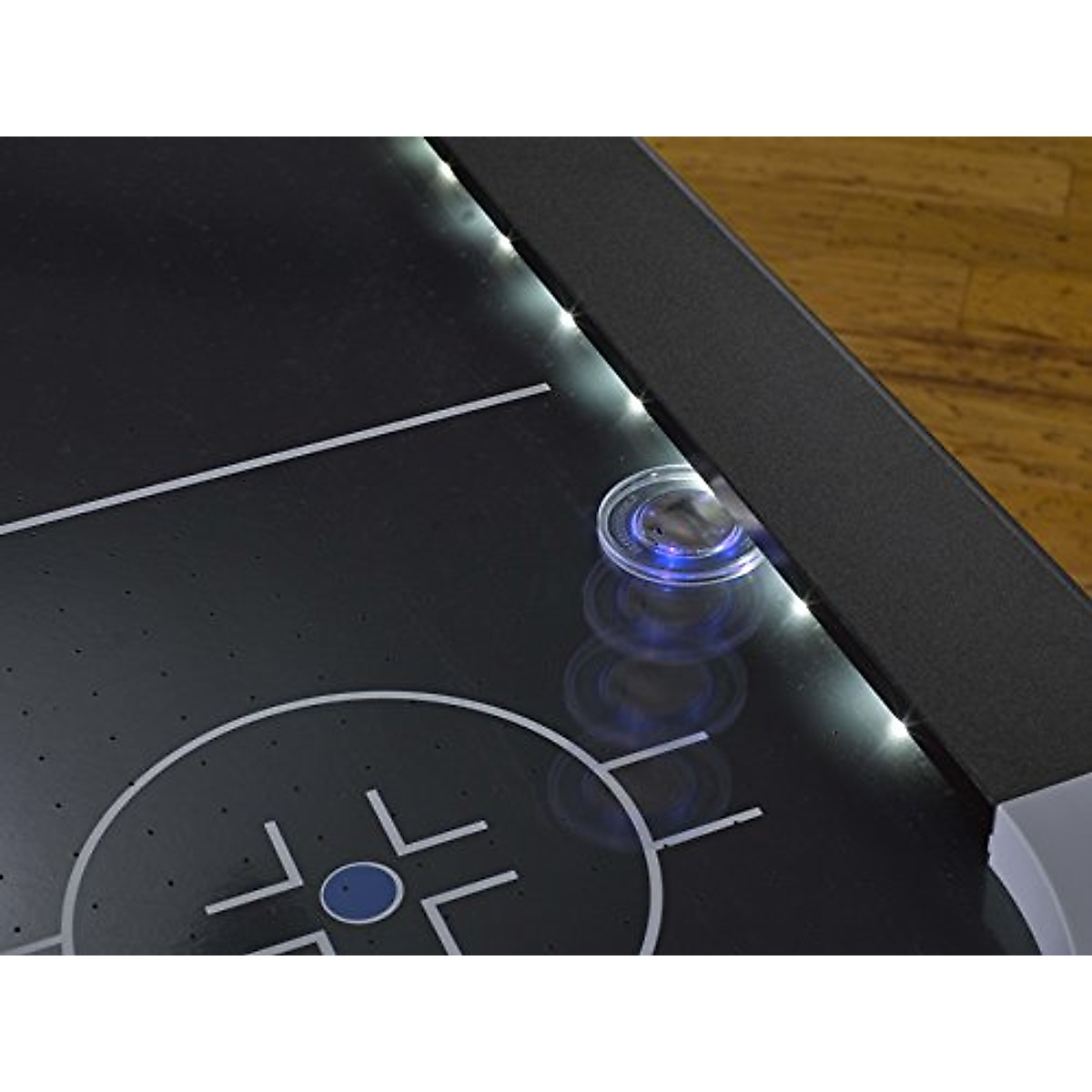 TRIUMPH SPORTS USA Lumen-X Lazer 6’ Interactive Air Hockey Table Featuring All-Rail LED Lighting and In-Game Music