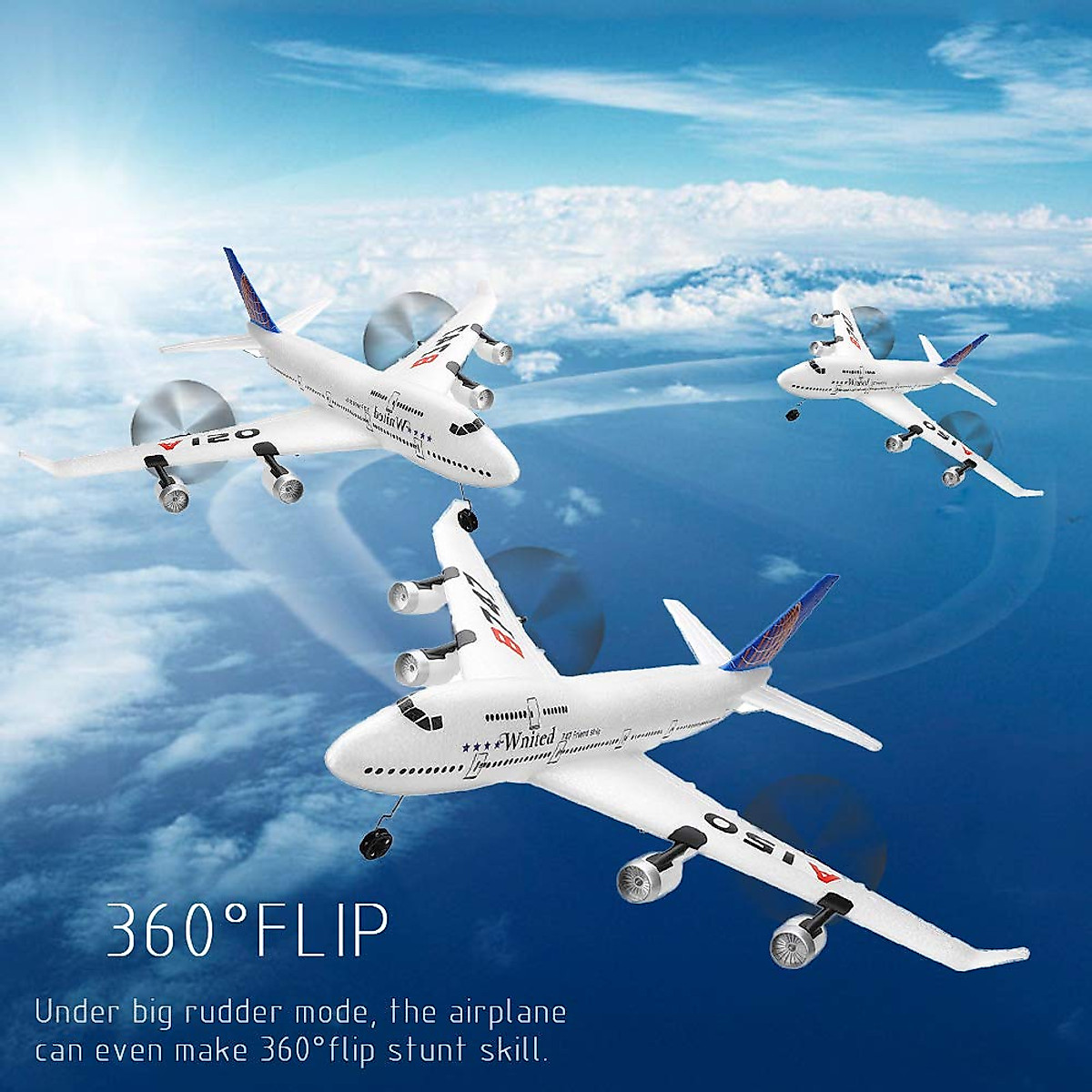 GoolRC Wltoys A150 RC Plane, Airbus B747 Model Plane, 3CH EPP 2.4G Remote Control Airplane RTF Toy for Kids and Adults