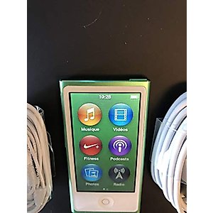 M-Player iPod Nano 7th Generation 16gb Green (Generic Headset and Charging Cord) Packaged in Plain White Box