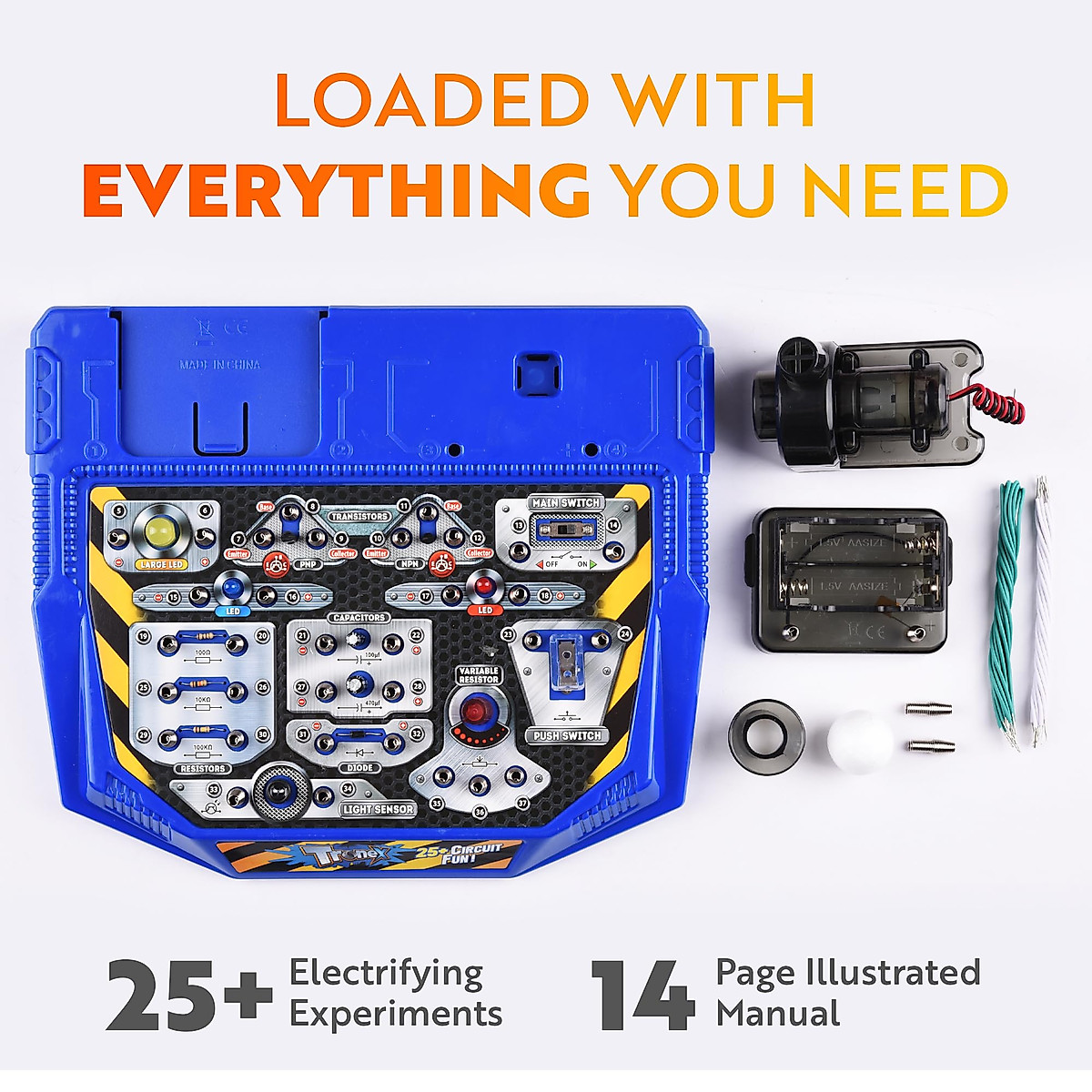 Playz Electric Piano Circuit Board for Kids - 38+ Music Lab Experiments, Kids' Electronics Kit, DIY Engineering Toy & Educational Science Kits, & STEM Projects for Kids Ages 8-12, Teens, Boys, & Girls