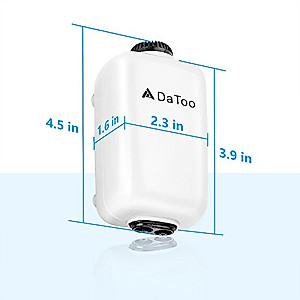 DaToo Aquarium Air Pump 3 Watt Adjustable Oxygen Pump with 2 Outlets for Fish Tank Ultra Silent High Energy Efficient, 1 Yr Warranty