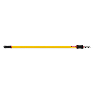 Rubbermaid Commercial Products HYGEN Quick-Connect Straight Extension/Extendable Handle/Stick/Pole, 4-8 Feet, Yellow, Lightweight for Janitorial/Professional/Industrial Microfiber Floor