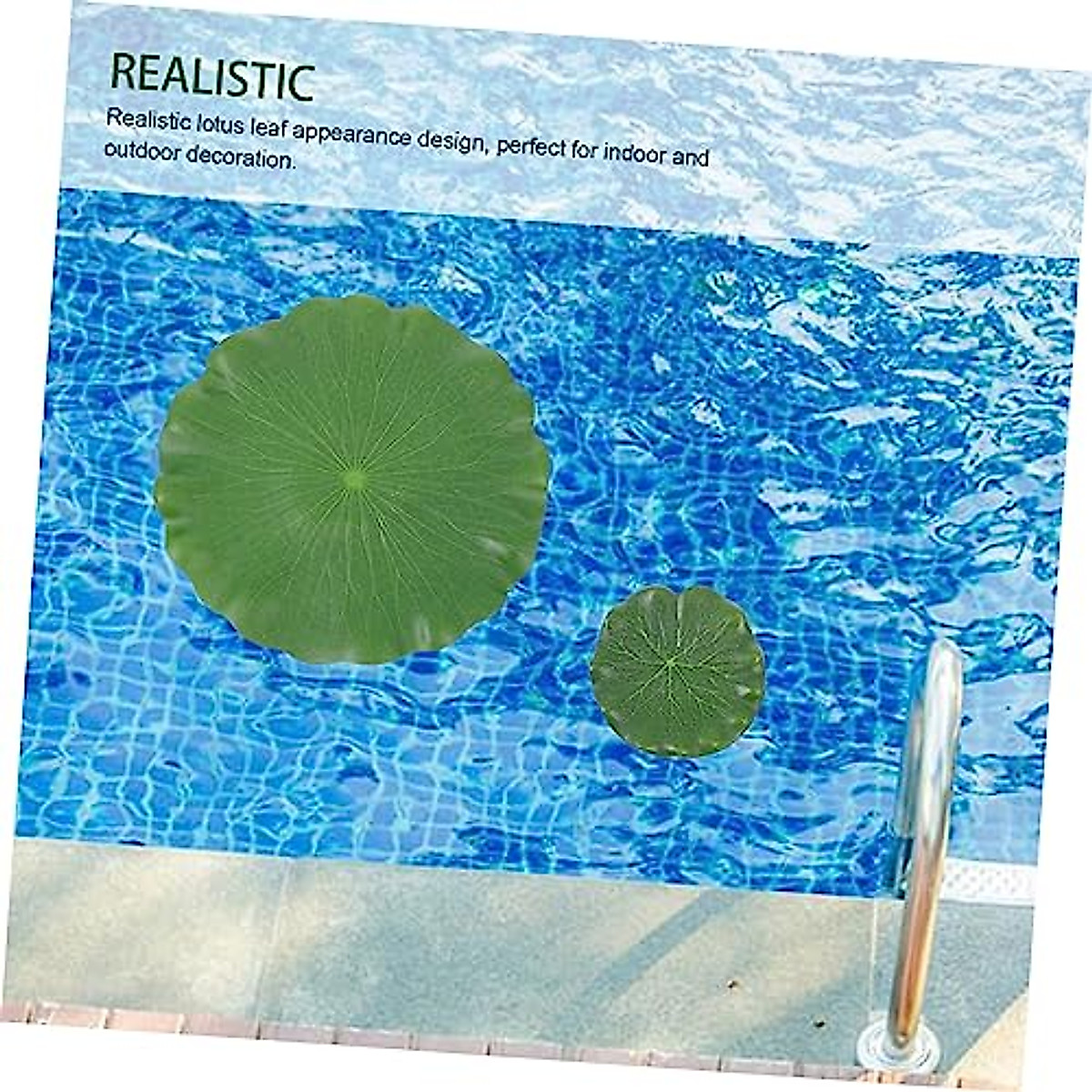 Abaodam 10pcs Fish Tank Simulated Lotus Leaf Faux Greenery artificiales para Faux Plants Fish Pond Leaves Decoration Pond Lilly pad Floating Water Lily Fish Tank Ornament