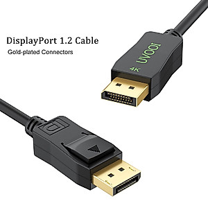 DisplayPort to DisplayPort Cable 6ft 5-Pack, DP to DP Display Port Cable UHD High Speed Cord 2K@144Hz, 2K@165Hz, 4K@60Hz, 3D for Laptop Display Docking Station