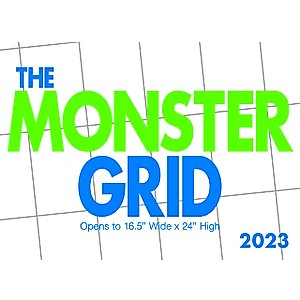 2023 Monster Grid Large Format Wall Calendar