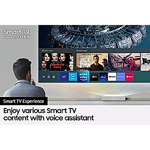 SAMSUNG 120" The Premiere Ultra Short Throw 4K UHD Smart Single Laser Projector for Home Theater, HDR, 2.2Ch Surround Sound System w/ Alexa Built-In (SP-LSP7TFAXZA, Latest Model)