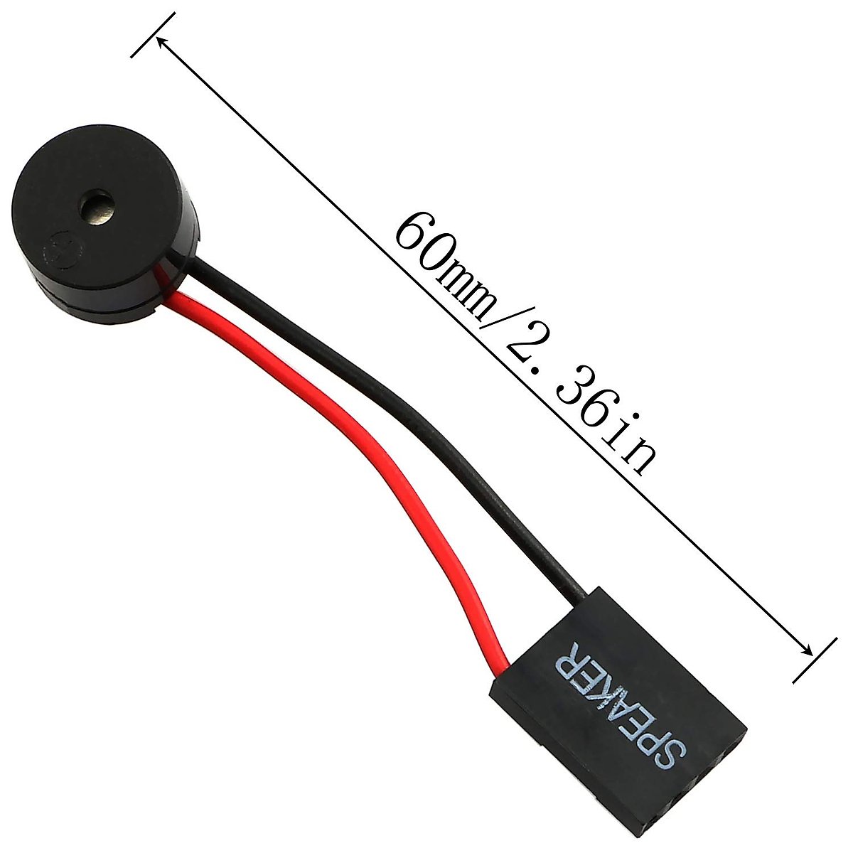 RuiLing 2-Pack PC Motherboard Mini Plug Speaker Desktop Computer Case DIY Internal BIOS Beep Alarm Buzzer