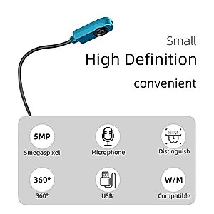 ZSEEWCAM Document Camera (Blue) Ultra High Definition 5MP USB Document Camera — Mac OS, Windows, Chromebook Compatible for Live Demo, Web Conferencing, Distance Learning, Remote Teaching