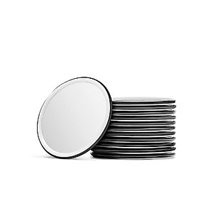 Getinbulk Compact Mirror Bulk Round Makeup Glass Mirror for Purse Great Gift 2.5 Inch Pack of 12 (Black)