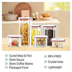 CrazyQueen Food Storage Containers with Lids, Vacuum Seal Containers for Food Storage, 5PCS Containers with 9PCS Vacuum Storage Bags & 2PCS Wine Stoppers for Cereal Bread Rice Kitchen Pantry