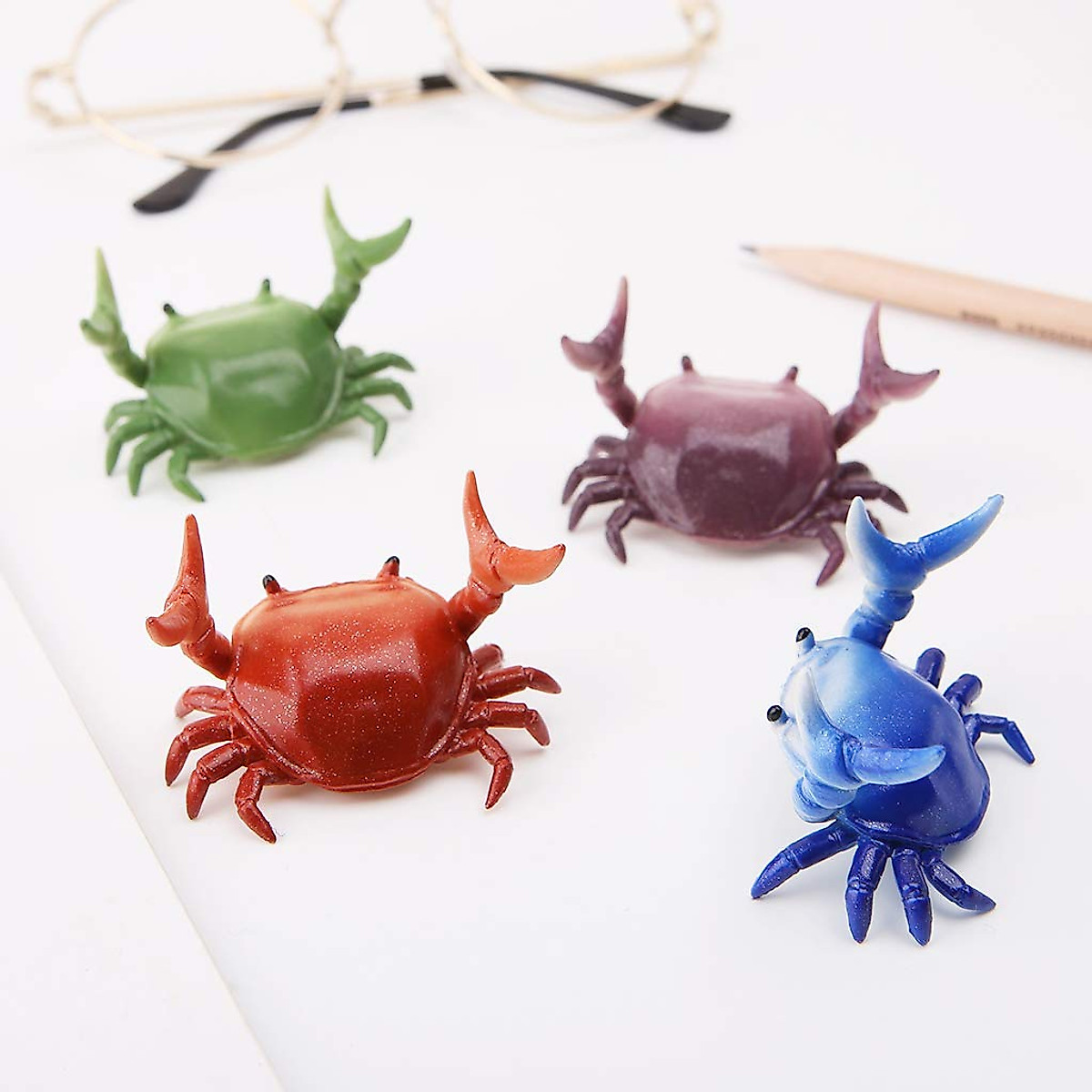 MosBug New Japanese Creative Cute Crab Pen Holder Weightlifting Crabs Penholder Bracket Storage Rack Gift Stationery