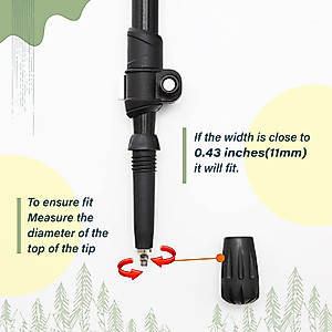 TREKOLOGY Trek-Z (Black 100-120cm) Trekking Hiking Poles / 6 pc Replacement Rubber Tips - Collapsible Folding Walking Sticks,Adjustable Quick Flip-Lock, Foldable Trekking Poles for Hiking.