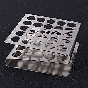 ULTECHNOVO Test Tube Holder, Test Tube Rack Z Shaped Stand Supply Lab Equipment Storage Rack for Lab Students, Holds 30