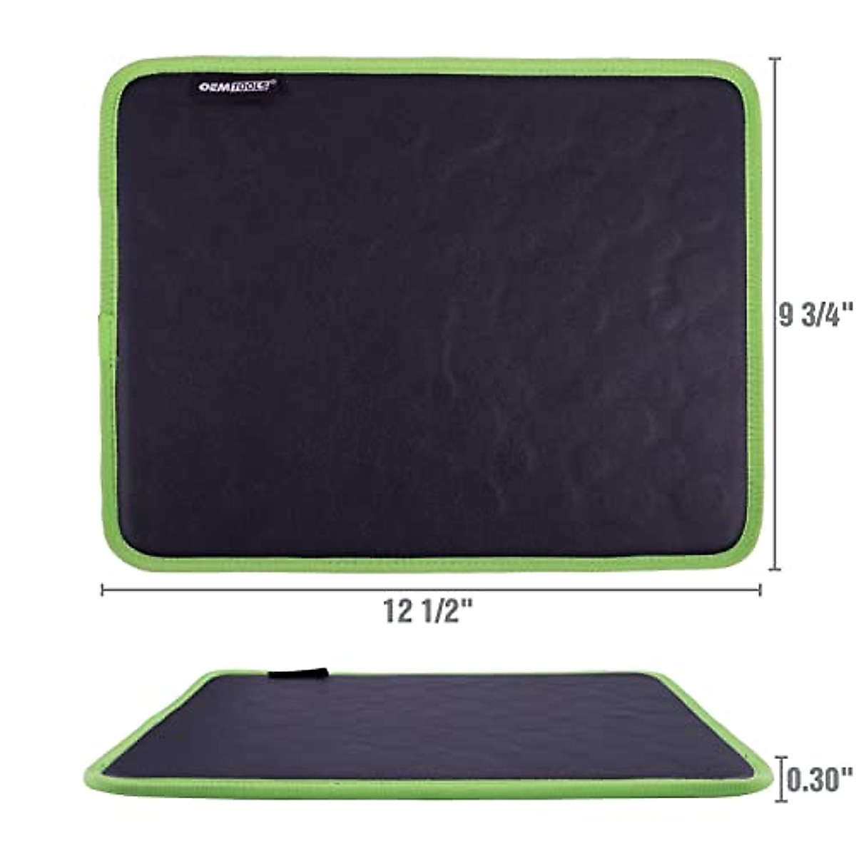 OEMTOOLS 25131 Magnetic Tool Pad, Green and Black Flexible Magnetic Tool Holder, Magnet Trays For Mechanic Work, DIY Projects, Repairs, and More