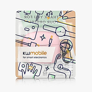 kwmobile Case Compatible with JBL Tune 215TWS Case - Silicone Cover Holder for Earbuds - Dusty Pink