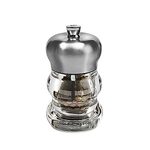 Cole & Mason H307091P Precision Ascot Pepper Mill 100 mm, Transparent/Silver