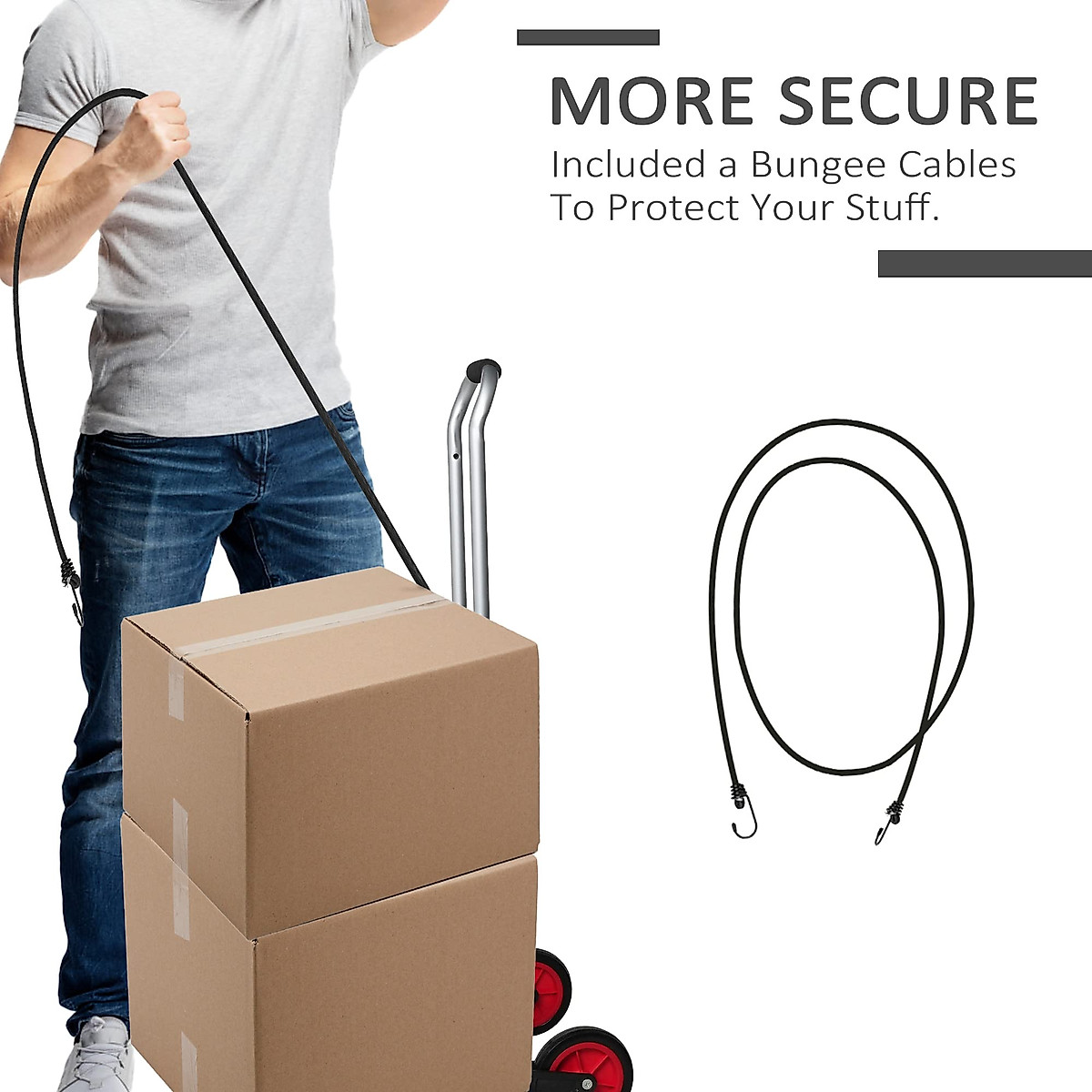 Endynino 150 LB Capacity Folding Hand Truck Dolly, Luggage Trolley Cart with 2 Wheel Aluminum Alloy Moving Heavy Duty Hand Cart, Telescoping Handle, Lightweight Collapsible Dolly for Office Travel