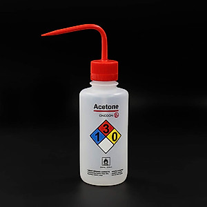 Maccx Acetone Narrow Mouth Wash Bottles, 3pcs of Vol.500ml, LDPE Material, WBA500-003