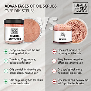 Dead Sea Collection Almond Vanilla Salt Scrub – Exfoliating Body Scrub for Women – Moisturizing and Nourishing Skin – with Pure Oils and Dead Sea Minerals (23.28 Oz)