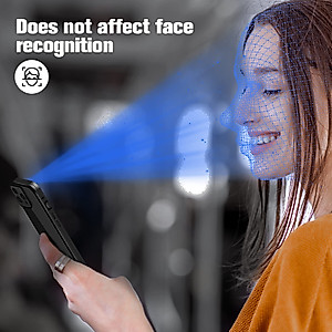 Privacy Magnetic Case for iPhone 13 Pro Max, ZHIKE Anti Peeping Privacy Magnetic Phone Case, Double-Sided Privacy Screen Protector Clear Back Metal Bumper Confidential Case (Black)