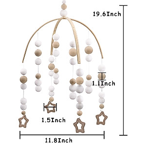 Lovely Wooden Mobiles for Baby Bead Bed Felt