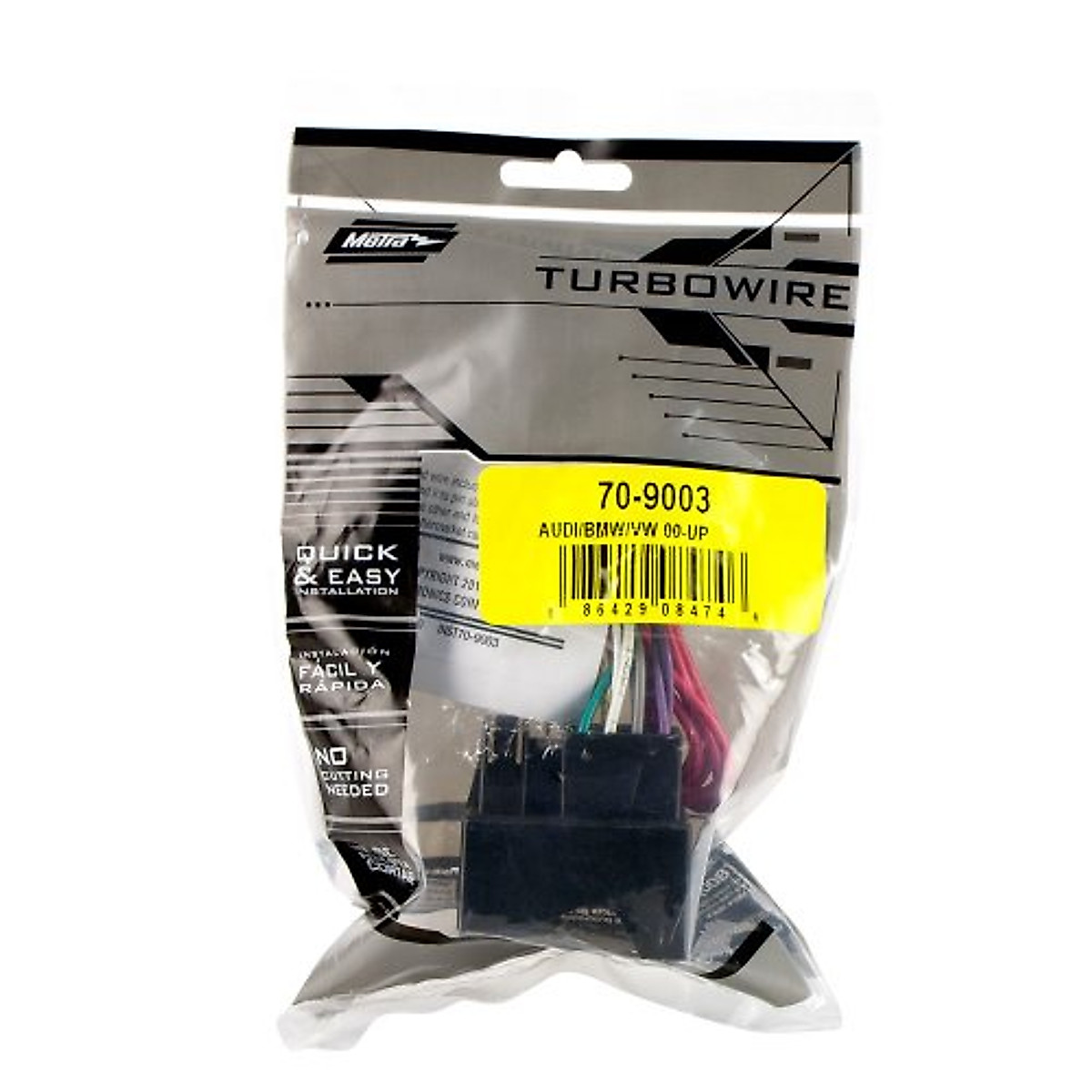 Metra 70-9003 Radio Wiring Harness for Audi/BMW/VW 2002-Up & Metra 40-EU10 Antenna to Radio Adapter Cable for Select 2002-Up BMW/Volkswagen Vehicles,Black