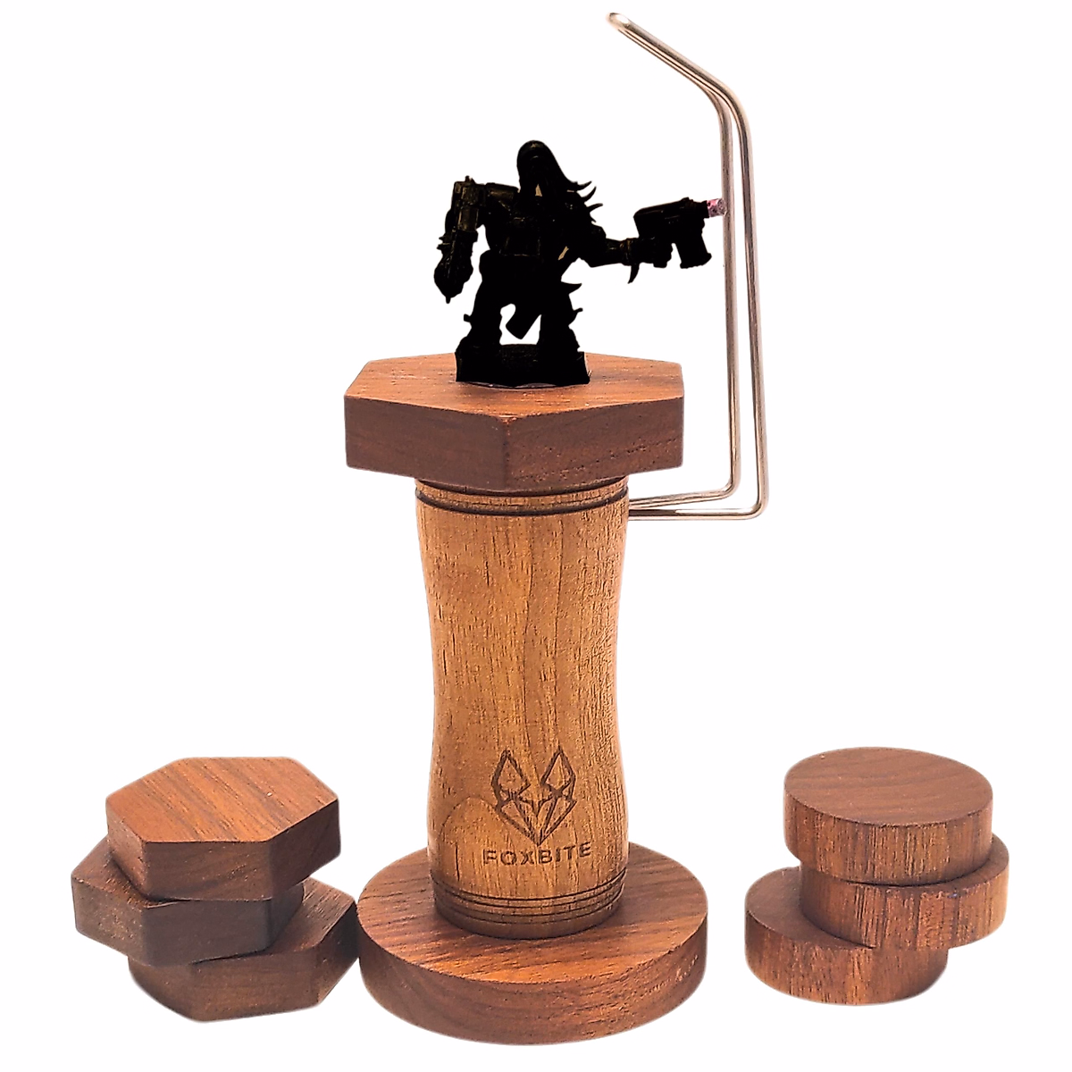 FOXBITE Miniature Painting Holder, Painting Handle for Miniautres Compatible with DND Miniatures, Scale Model, Fantasy Figurines Acrylic Detail Brush Set Painting. kit for Detailing Army