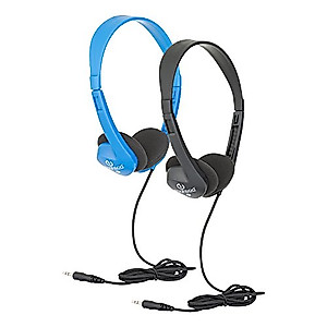 Egghead EGG-Iag-1000FA-BK-SO-20 Heavy-Duty Stereo School Headphones W/Tangle-Free Cord (Pack of 20)-, Black