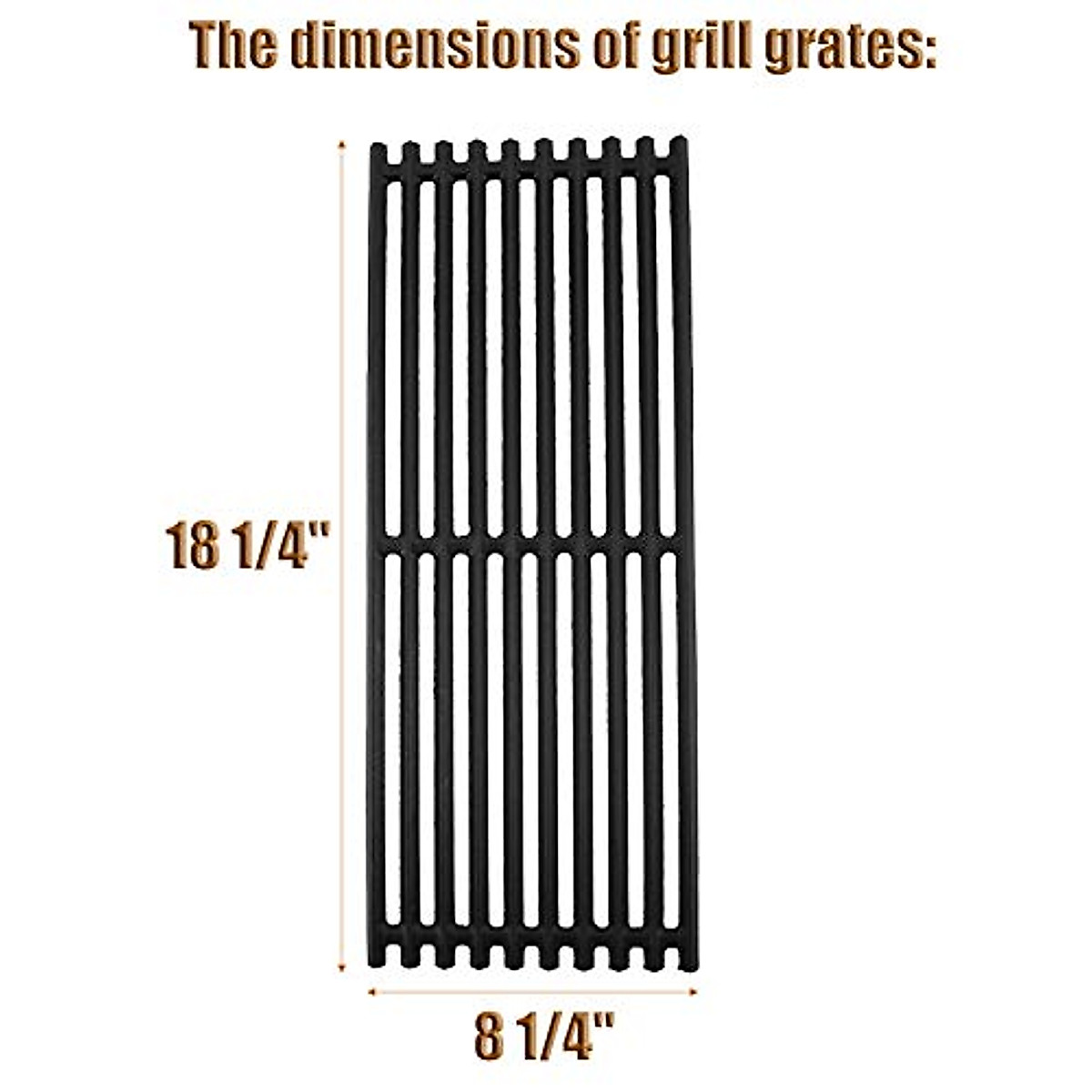 18 7/16" Emitter Plates & Infrared Grill Grates Replacement Parts for G515-4700-W1 G519-A400-W1 & G526-0007-W1 Charbroil Tru-Infrared 463270915, 463246909, 463246910, 463247009, 463247109, 3PCS Set
