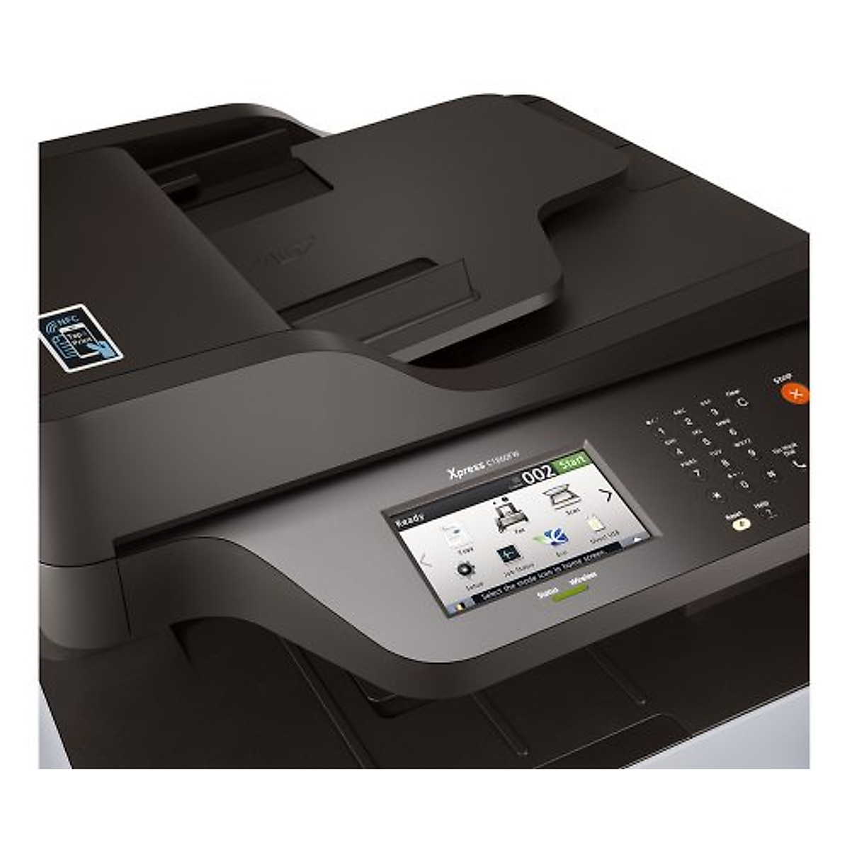 Samsung Xpress C1860FW Color Laser MFP (19 ppm) (533 MHz) (256 MB) (8.5" x 14") (9600 x 600 dpi) (Max Duty Cycle 40000 Pages) (p/s/c/f) (USB) (Ethernet) (Wireless) (Touchscreen) (250 Sheet Input Tray) (1 Sheet Multipurpose Tray) (50 Sheet ADF)