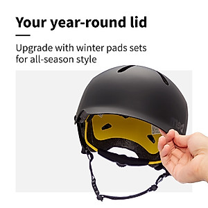 Bern Watts 2.0 Adult Bike Helmet, Brim Style, Multisport Certified, MIPS Rotational Impact Protection, Compass Dial-Adjusted Fit, for Biking, Skating, Boarding (Matte Sand, Small)