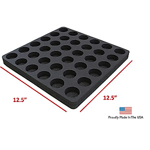 Polar Whale Coffee Pod Storage Organizer Slim Tray Drawer Insert for Kitchen Home Office Waterproof Washable 12.5 X 12.5 Inches Holds 36 Compatible with Keurig K-Cup Made in The USA