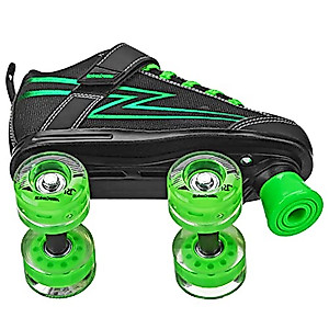 Roller Derby Blazer Boy's Lighted Wheel Roller Skate Black/Green Size 1