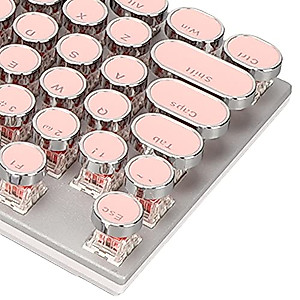 LBEC Mechanical Keyboard, ABS Material Mechanical Gaming Keyboard 104 Keys Typewriter Style Ergonomic Design (Red Switch)
