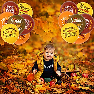 48 PCS Friendsgiving Balloons,Friendsgiving Party Decorations Balloons for Fall Theme Wedding Bridal Baby Shower Boys Girls Birthday Thanksging Day Party Decoration