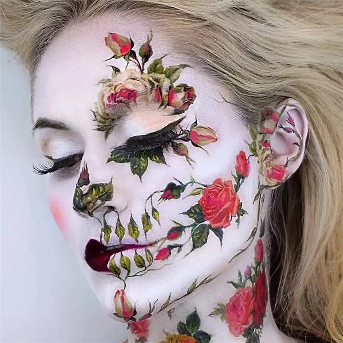 Go Ho Professional Cream White Face Paint Washable(2.37oz),Water Based White Body Paint Makeup,White Makeup for Halloween Cosplay SFX Goth Vampire Zombie Clown Makeup