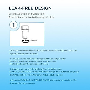 Crystala Filters Water Filter Compatible with MWF SmartWater, MWFA, MWFP, GWF, GWFA, Kenmore 9991, 46-9991, HDX FMG-1, WFC1201 (1 Pack)