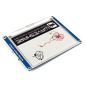 Three Color 4.2inch E-Ink Display Module (B),400x300 Resolution 3.3V/5V Red Black White E-Ink Display Epaper Module for Raspberry Pi/Arduino/STM32 SPI Interface,Support Full Refresh