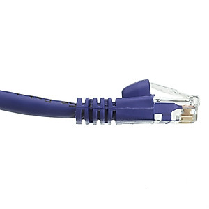 Cable Central LLC Cat 6 Ethernet Cable 15 Feet (50 Pack) Purple - UTP Booted - High Speed Internet Patch Cord with RJ45 Connector, 15 Ft Computer Network Cable