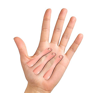 Sibba 3 PCS Facial Spatula Massage Eye Roller Dark Circles Skincare Tool Face Cream Lotion Makeup Stainless Steel Applicator Wand Neck Lines Beauty Instrument Stick Spoon Device(rose gold)