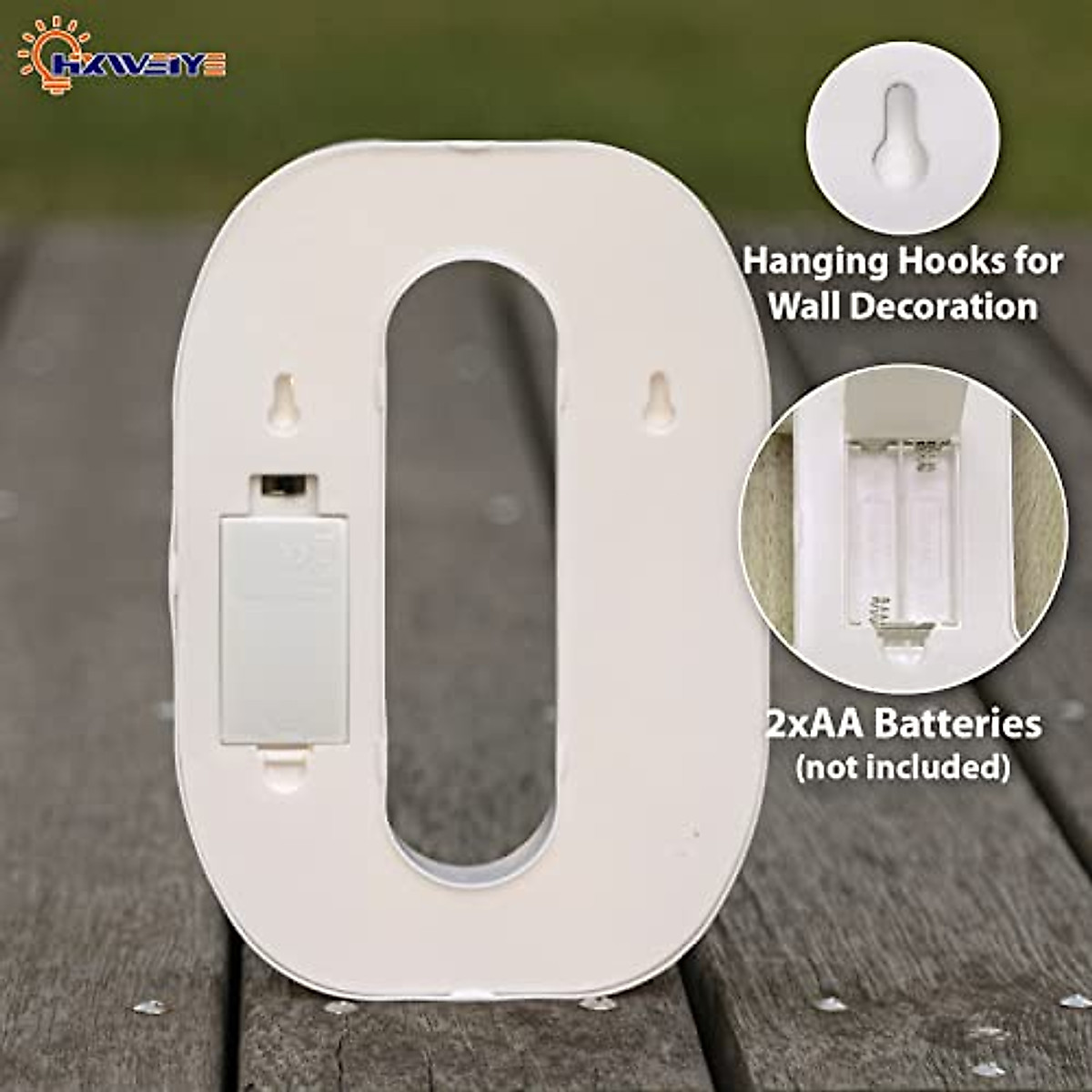 HXWEIYE Light Up Letters LED Marquee Letters Lights Sign 26 Alphabet and 10 Number Big Lights Letter for Party Birthday Bar Battery Powered Christmas Decor Letter Lights (Warm White O)