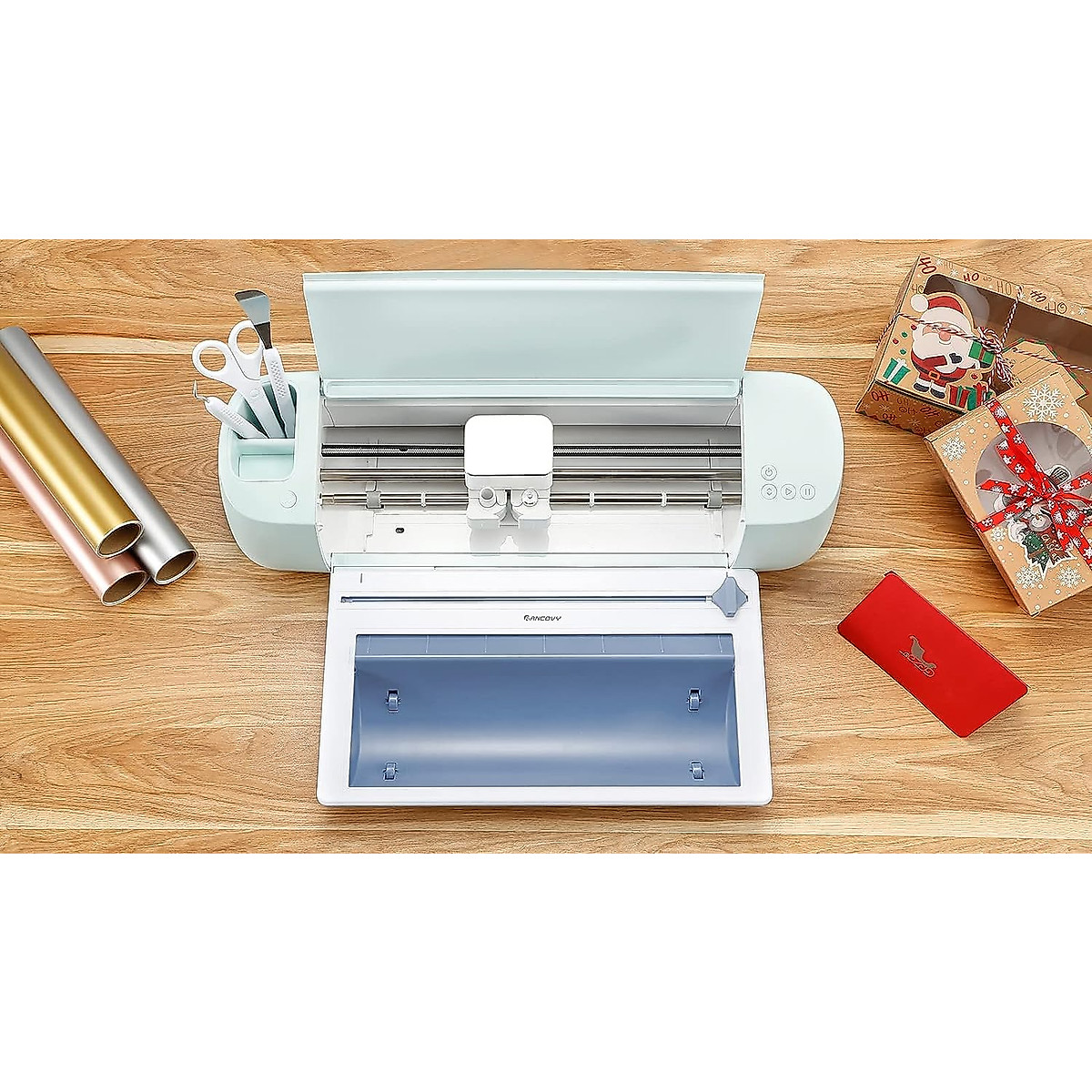 Rancovy Vinyl Roll Holder with Built in Trimmer for Cricut Maker 3 and Cricut Explore 3