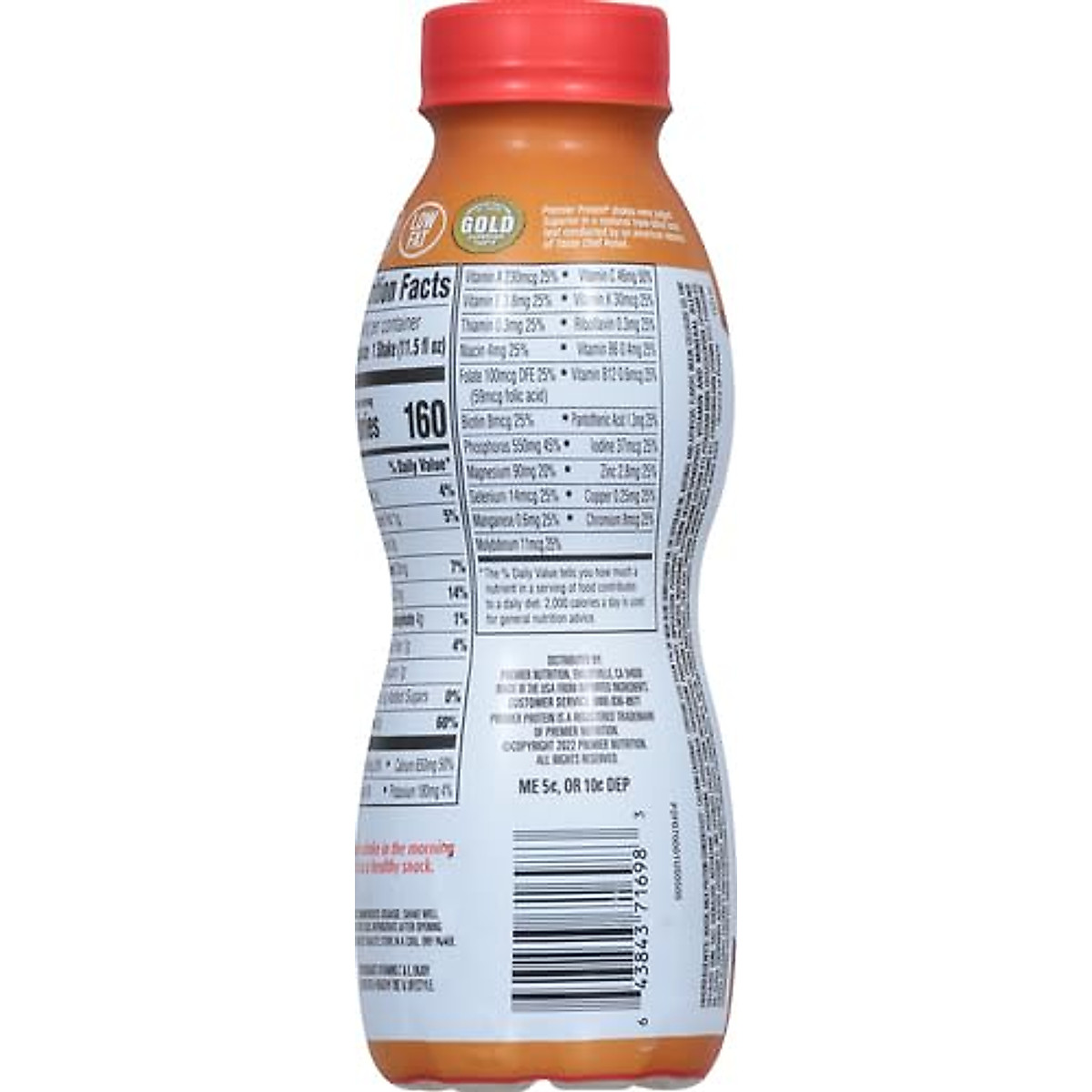 Premier Protein Shake, Caramel, 30g Protein, 1g Sugar, 24 Vitamins & Minerals, Nutrients to Support Immune Health, 11.5 fl oz