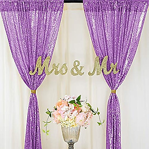 Backdrop Curtains Shimmer Backdrop 2ftx8ft Lavender Curtains 2 Packs Backdrop for Birthday Party Glitter Curtains Backdrop Decorations