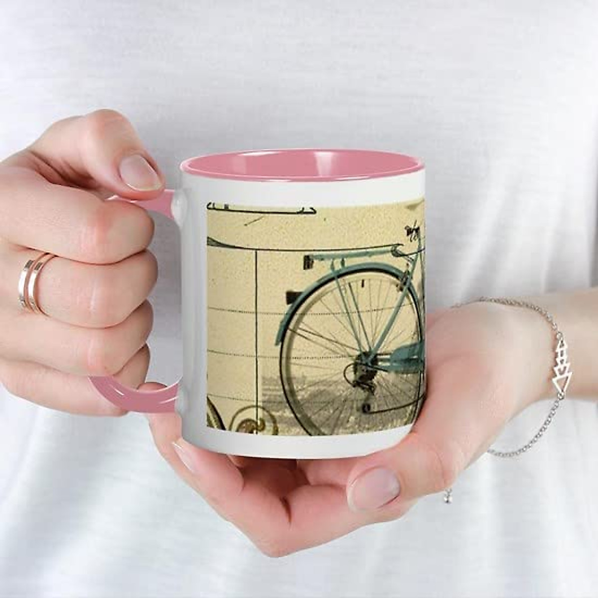 CafePress Eiffel Tower Paris Bike Mugs Ceramic Coffee Mug, Tea Cup 11 oz